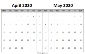 April May 2020 Calendar Printable Template | June July Holidays Calendar