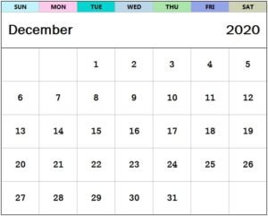 November December 2020 Calendar Template | January February 2021